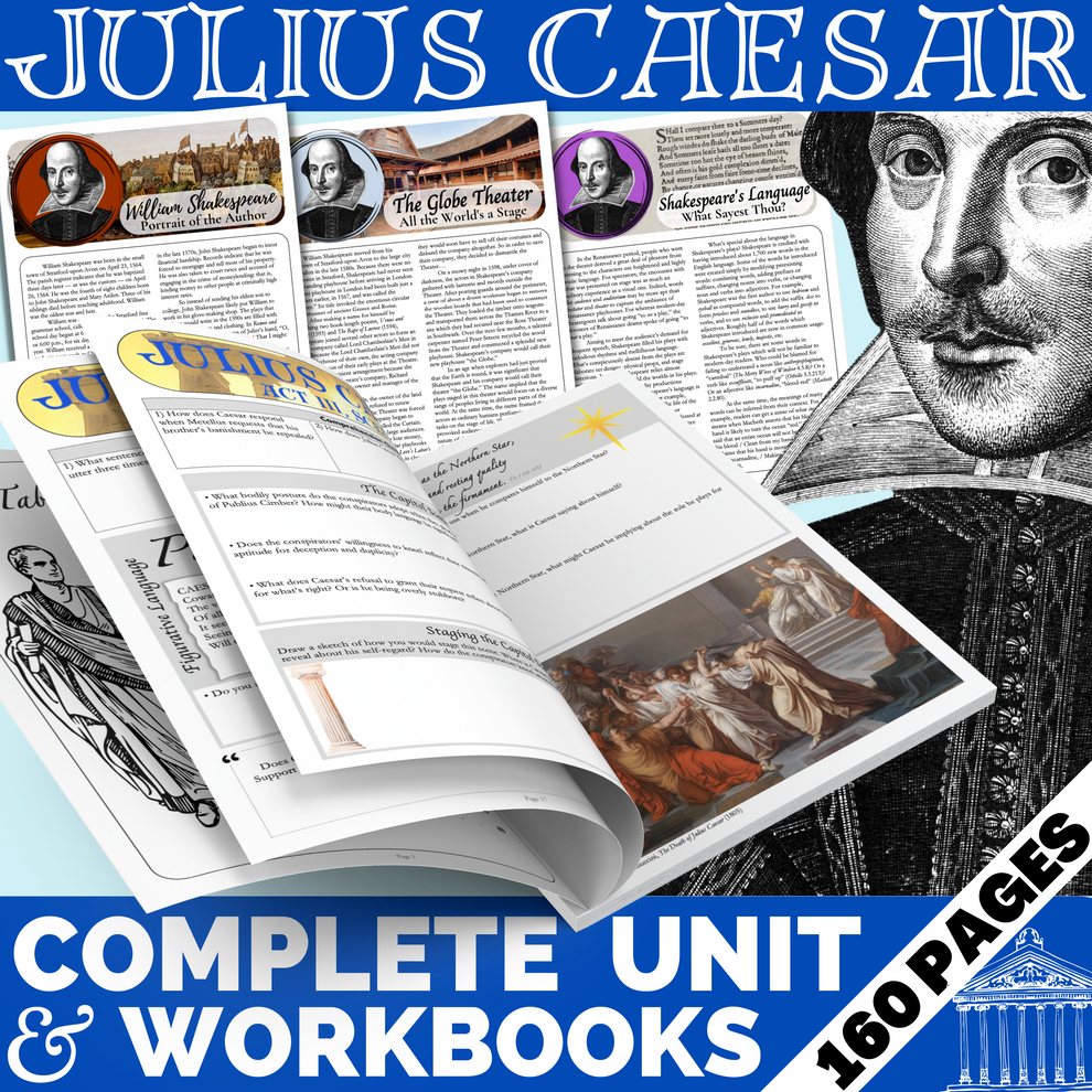 Julius Caesar | Complete Teaching Unit with Workbook & Answer Key ...