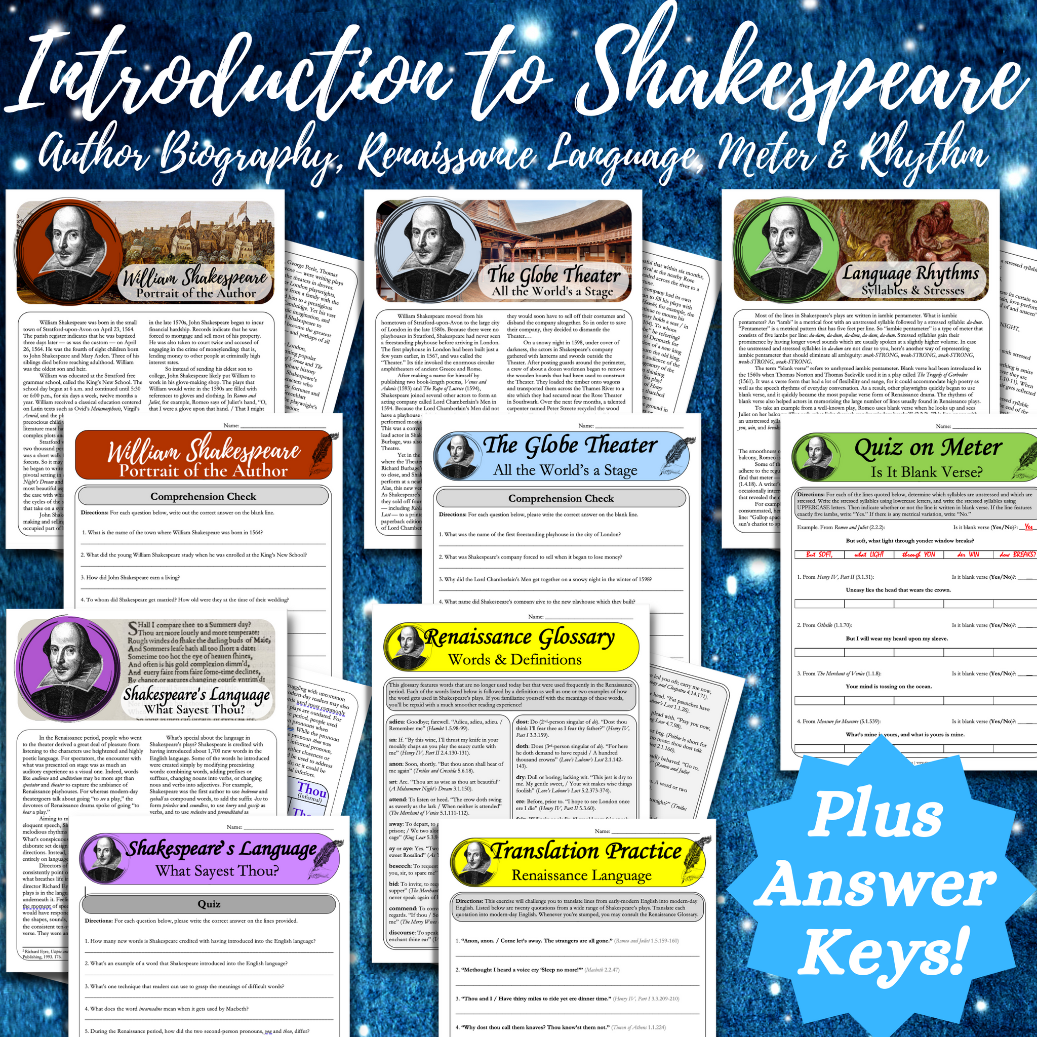 Romeo and Juliet | Teaching Unit with Workbook & Answer Key – Rigorous ...