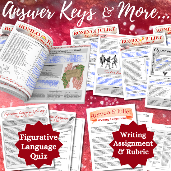 Romeo and Juliet | Complete Teaching Unit with Workbook & Answer Key ...