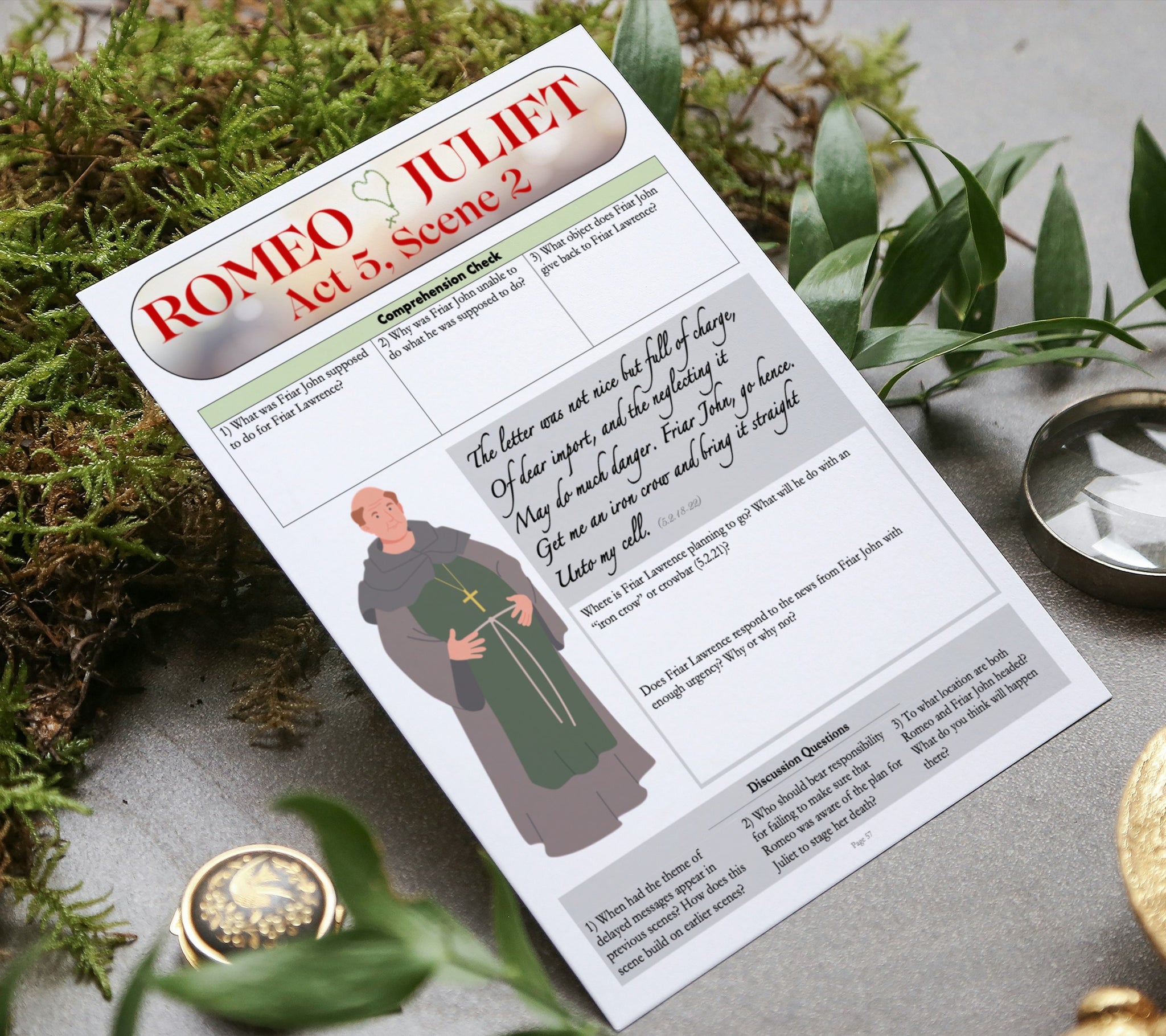 Romeo and Juliet | Teaching Unit with Workbook & Answer Key – Rigorous ...