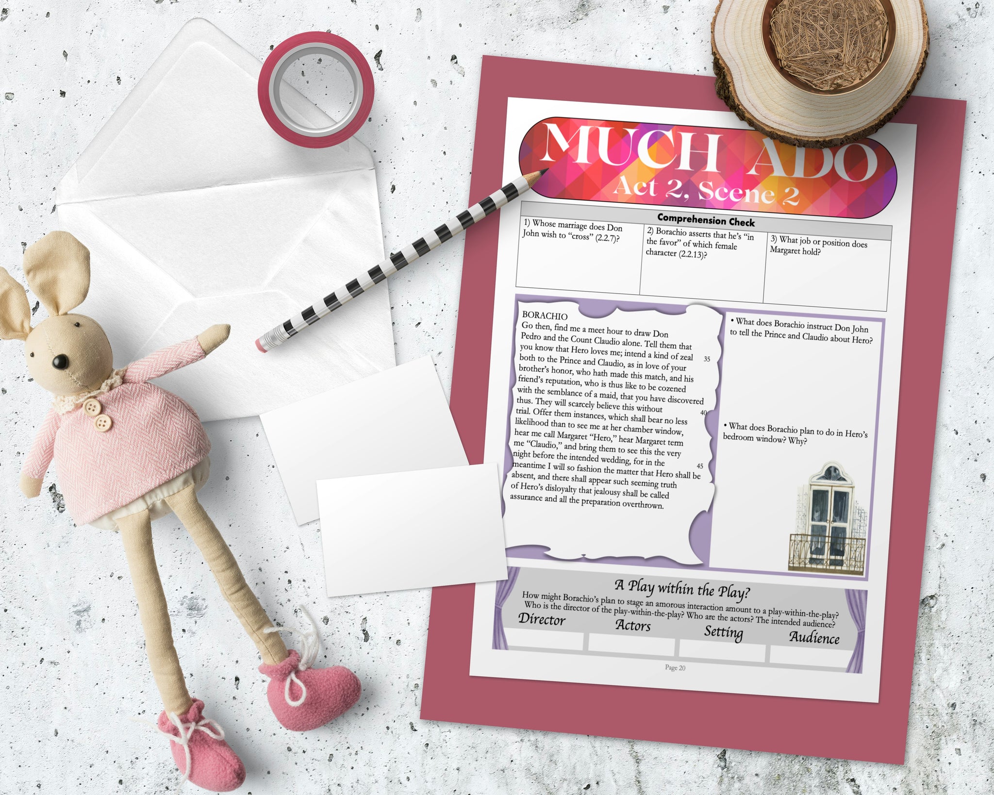 Much Ado About Nothing | Complete Teaching Unit with Workbook & Answer ...
