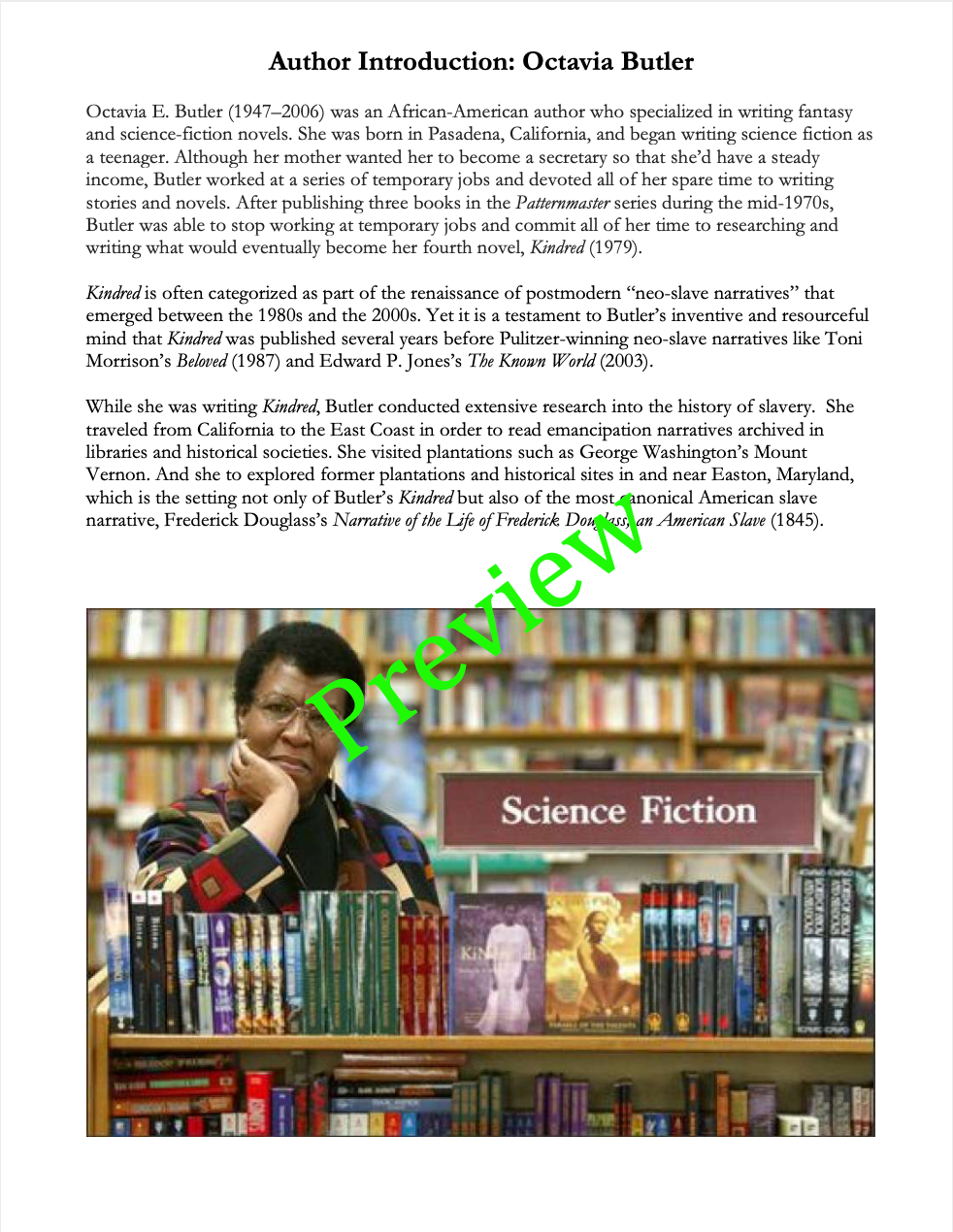 Kindred by Octavia Butler | Complete Teaching Unit – Rigorous Resources