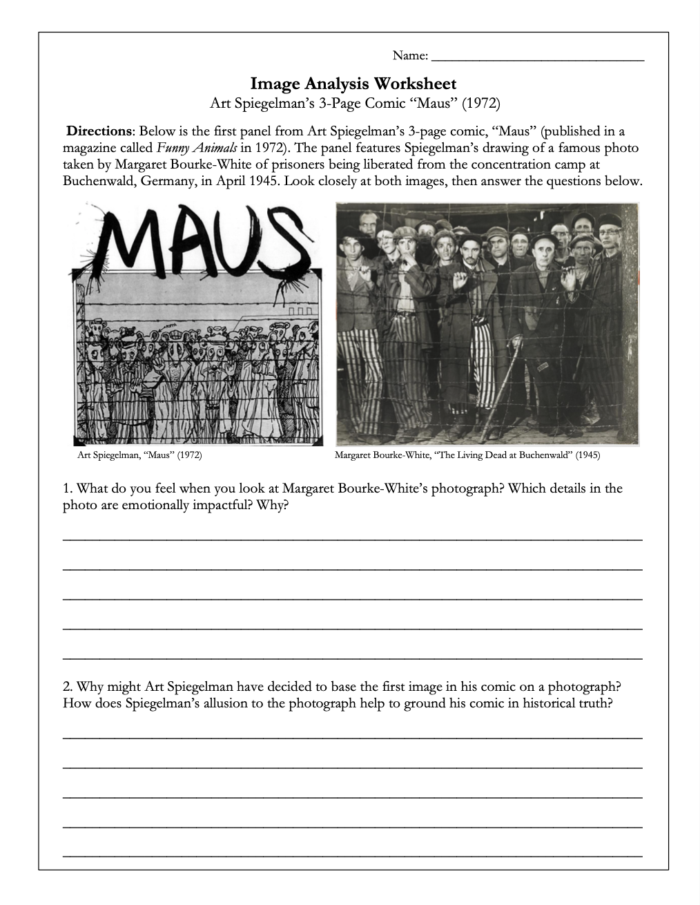 Maus by Art Spiegelman | Complete Teaching Unit – Rigorous Resources
